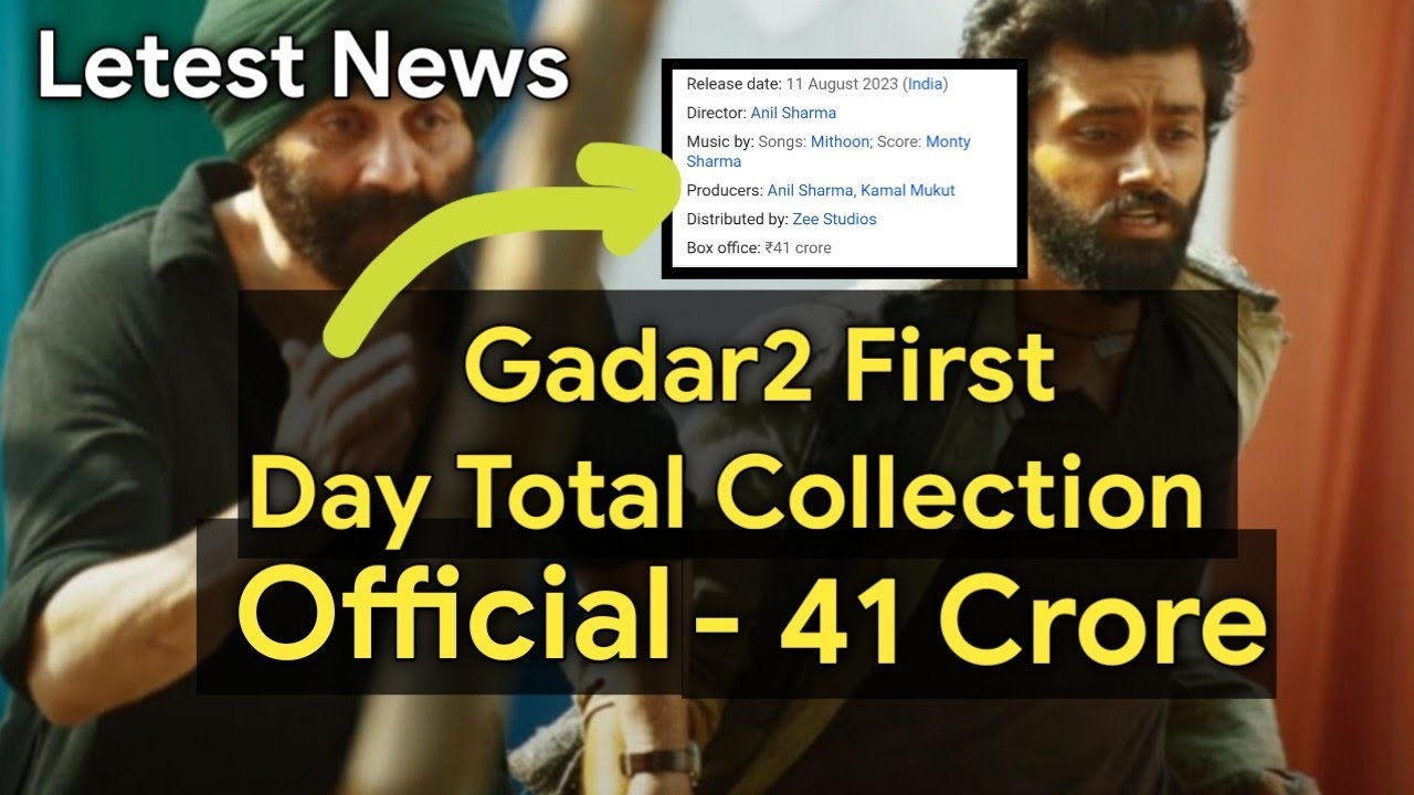 gadar 2 box office collection | gadar 2 first day box office collection ...