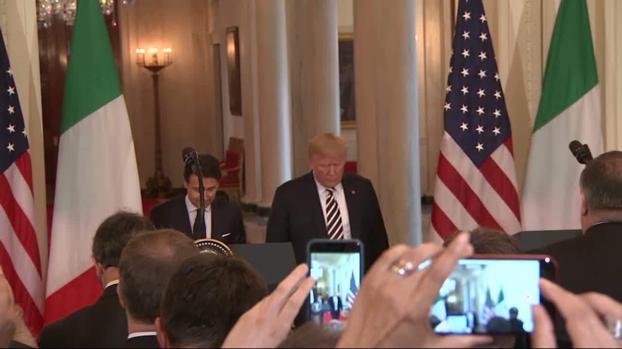 Trump praises Italy's immigration policy during meeting with PM Conte ...