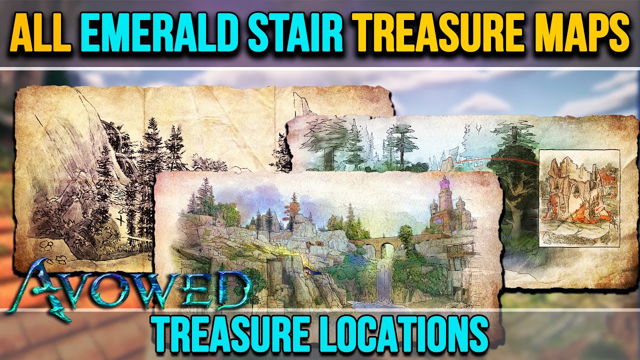 All Emerald Stair Treasure Maps Solutions in Avowed - YouTube