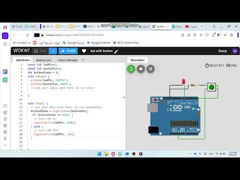 arduino project: led with button part2 - YouTube