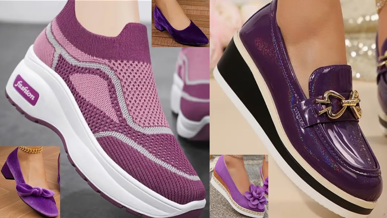 VERY VERY PRETTY PURPLE SHOES NEW DESIGNS FOR WOMEN LATEST COMFORTABLE ...