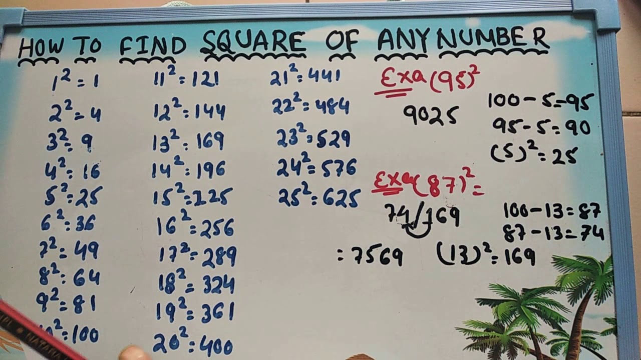 Learn How to find square Part 1 - YouTube