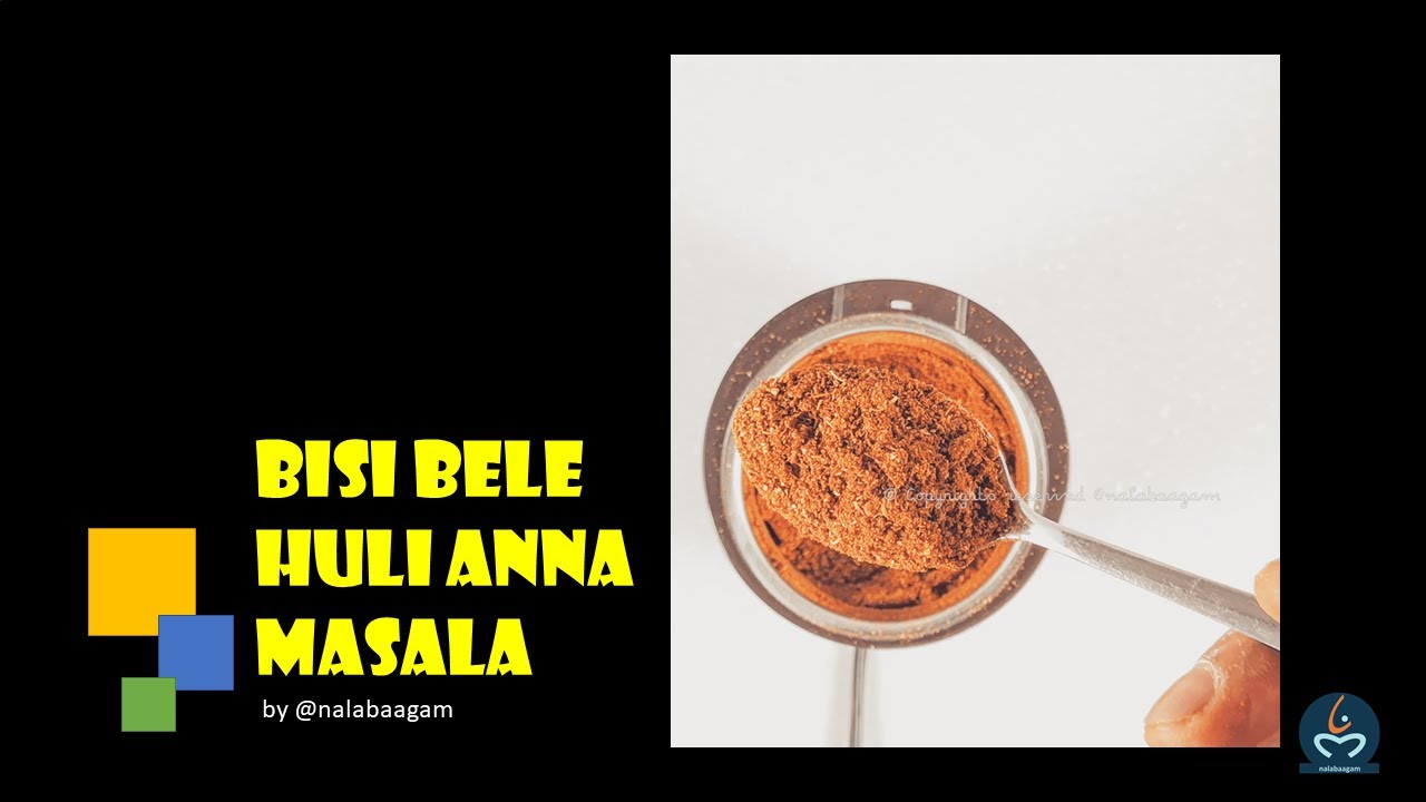 Bisi Bele Huli Anna Masala | Condiments | Karnataka | Indian | How to ...