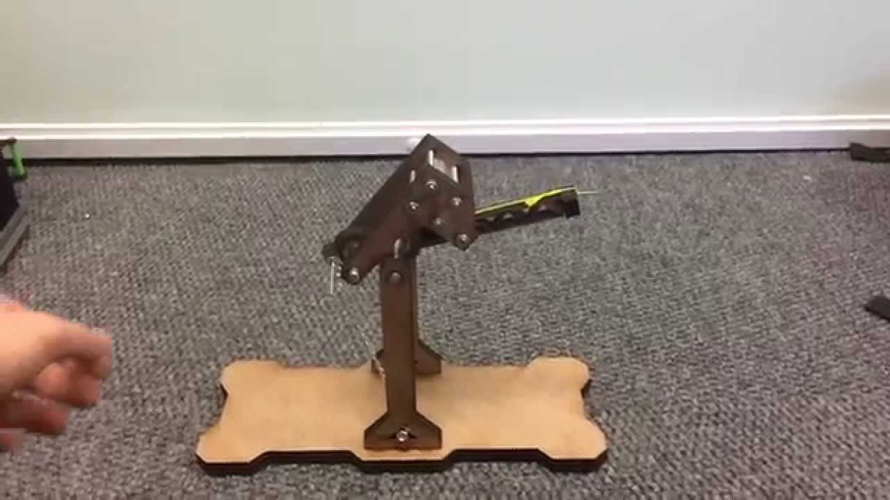 Randypult Trebuchet in slowmo - Side view - YouTube