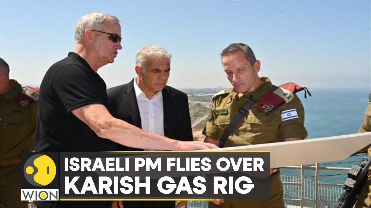 Israeli PM Yair Lapid takes a helicopter ride over disputed Karish gas ...