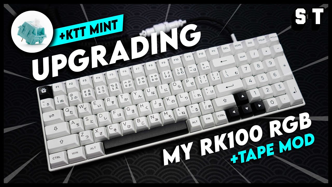 THOCKY Royal Kludge RK100 Mods - KTT Mint, Akko ASA BoW, Cherry Stabs ...