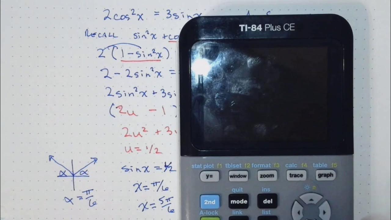 Solving Trig Equation using Pythagorean Identities Example 5 - YouTube