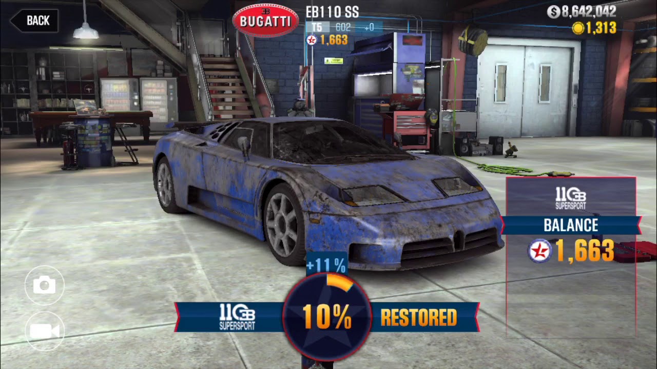 CSR2 legends Bugatti eb110 restoration - YouTube