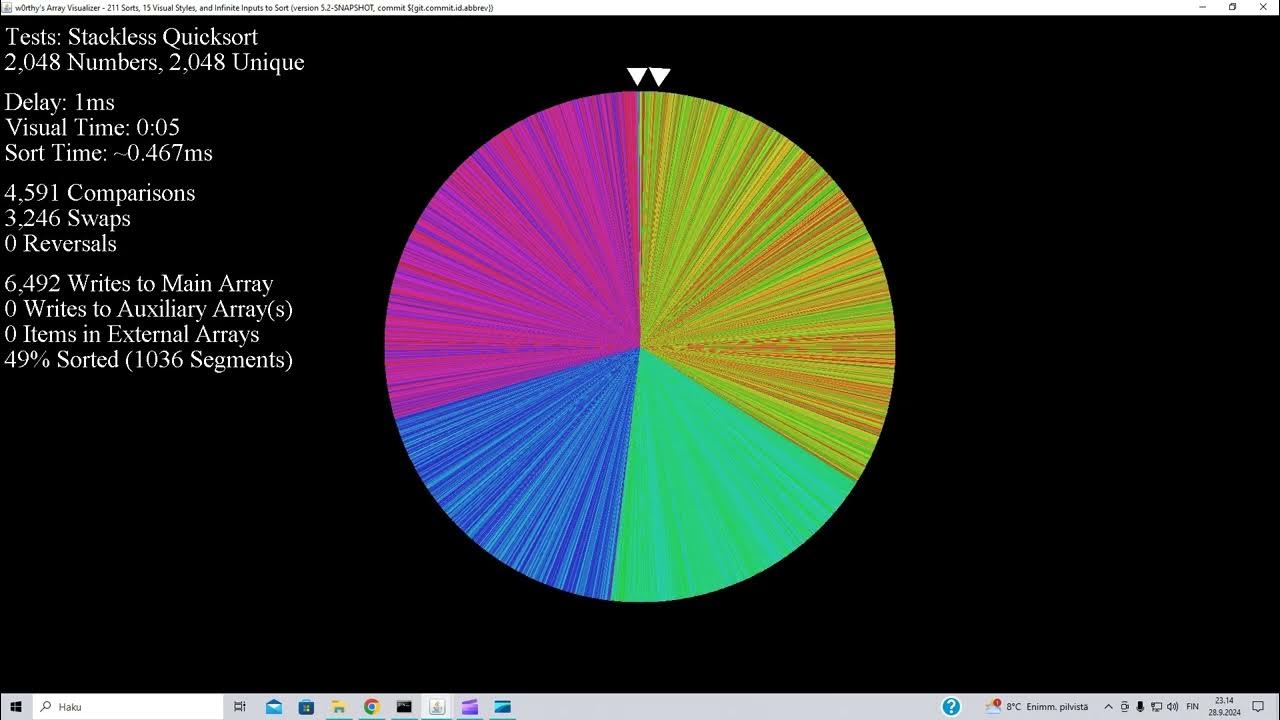Stackless Quicksort (fixed) - YouTube