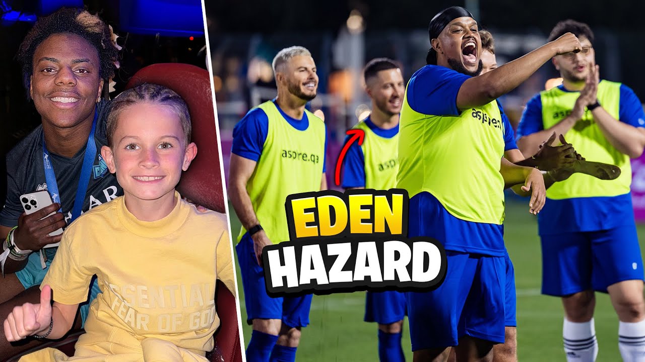 PLAYING WITH EDEN HAZARD, ISHOWSPEED, CHUNKZ IN CHARITY FOOTBALL MATCH - YouTube
