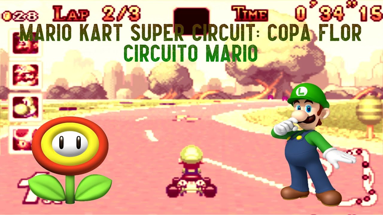 Mario kart super circuit: copa flor circuito Mario - YouTube