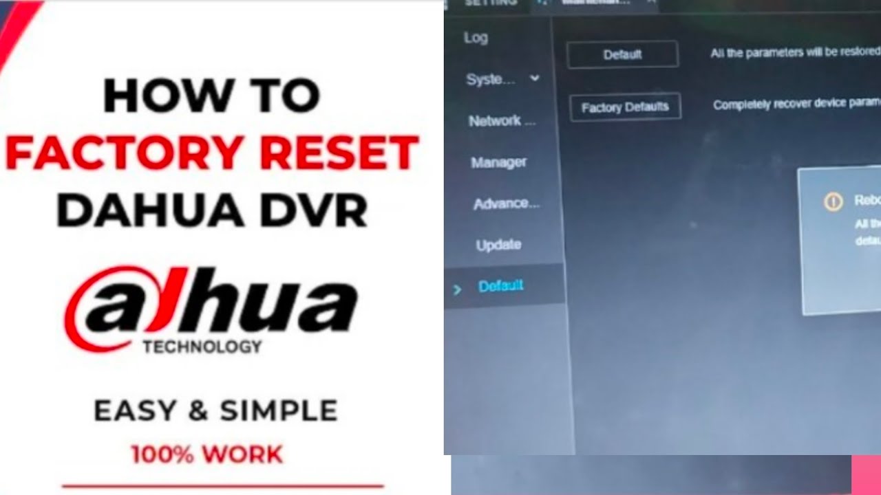 How To Factory Reset Dahua DVR/XVR/NVR | Dahua DVR Reset | How to ...