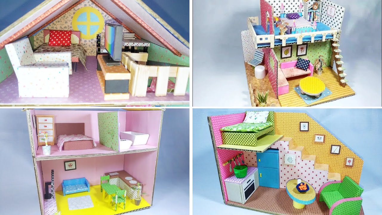 DIY Miniature Cardboard Collection #5 ️ Build Elegant Mini House from ...