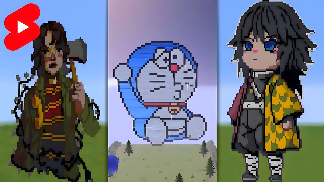 Minecraft Pixel Art Animation Compilation by Pride #shorts - YouTube