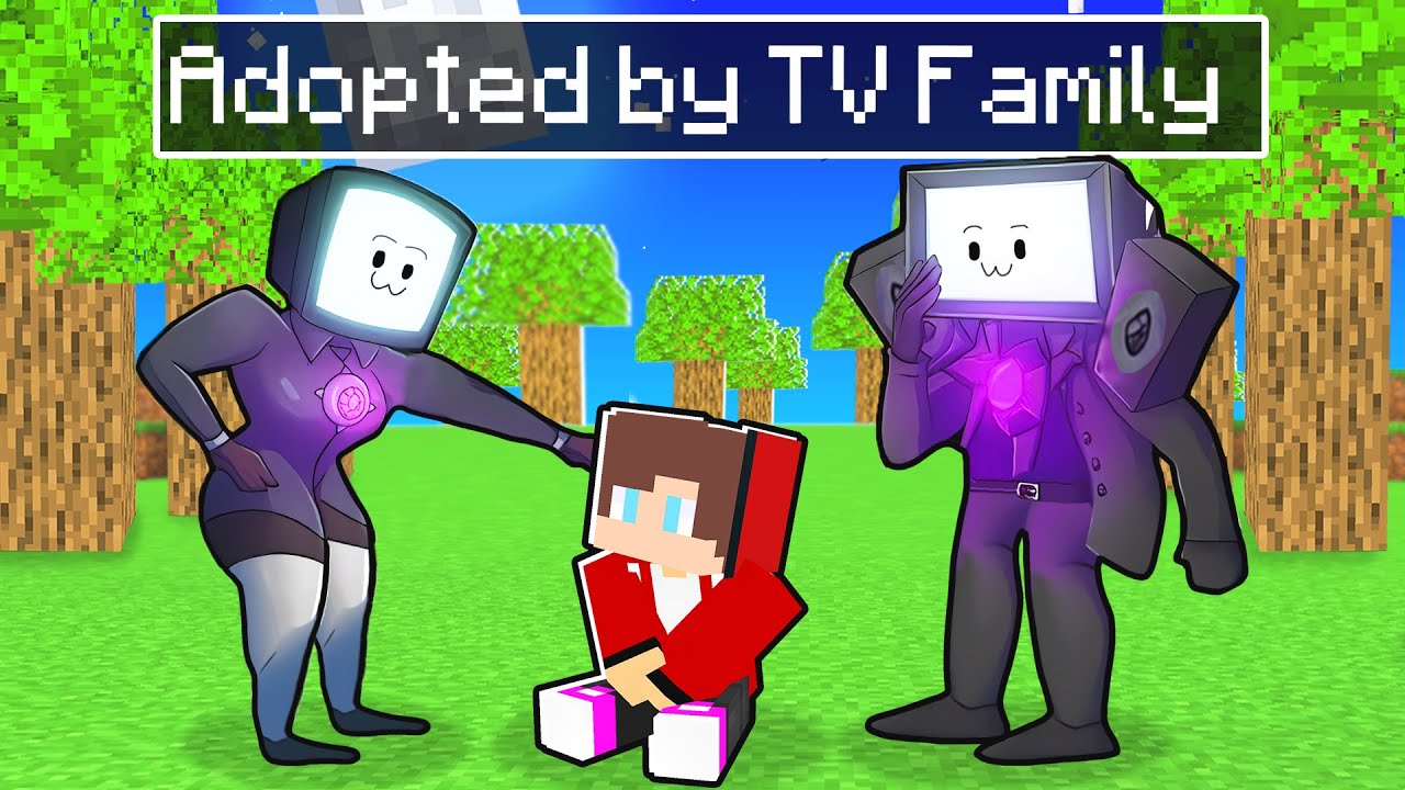 MAIZEN Adopted by TITAN TV FAMILY in Minecraft! - Parody Story(JJ and Mikey TV) - YouTube
