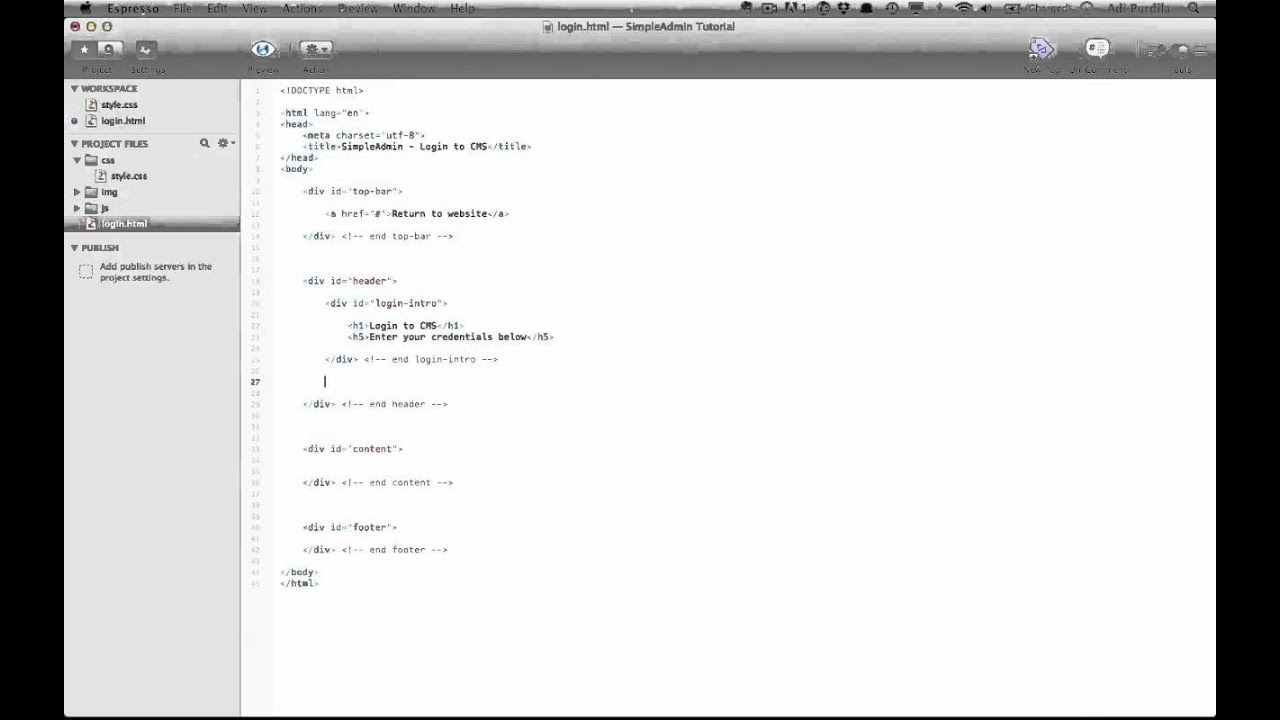 SimpleAdmin: Login Page Markup - YouTube