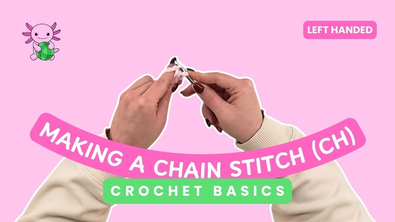How to Make a Chain Stitch (ch) | Left Handed - YouTube