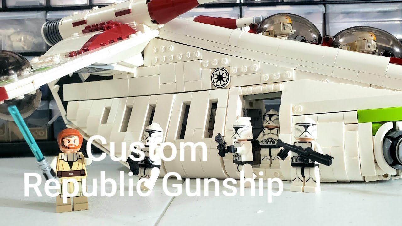 Custom LEGO Republic LA-AT Gunship Review. - YouTube