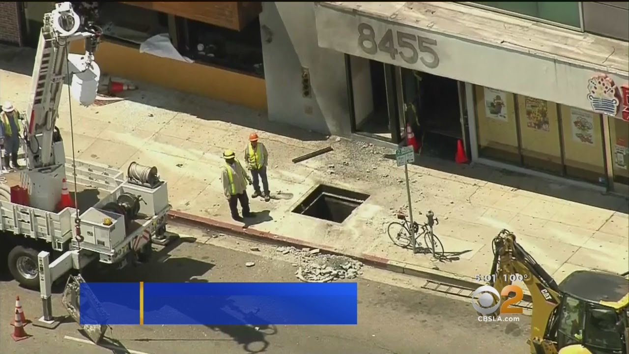 Underground Vault Explosion Near Beverly Center - YouTube