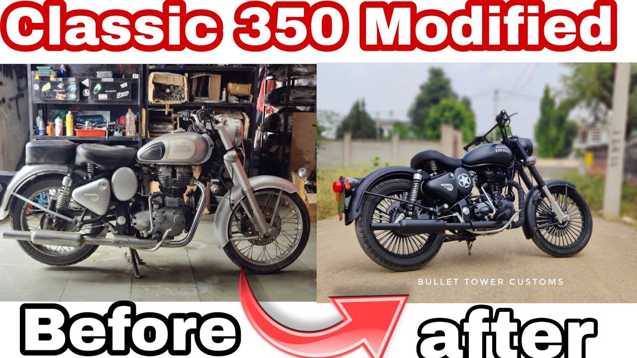 Classic 350 Silver converted into Stealth Black | Bullet Modified 🔥 ...