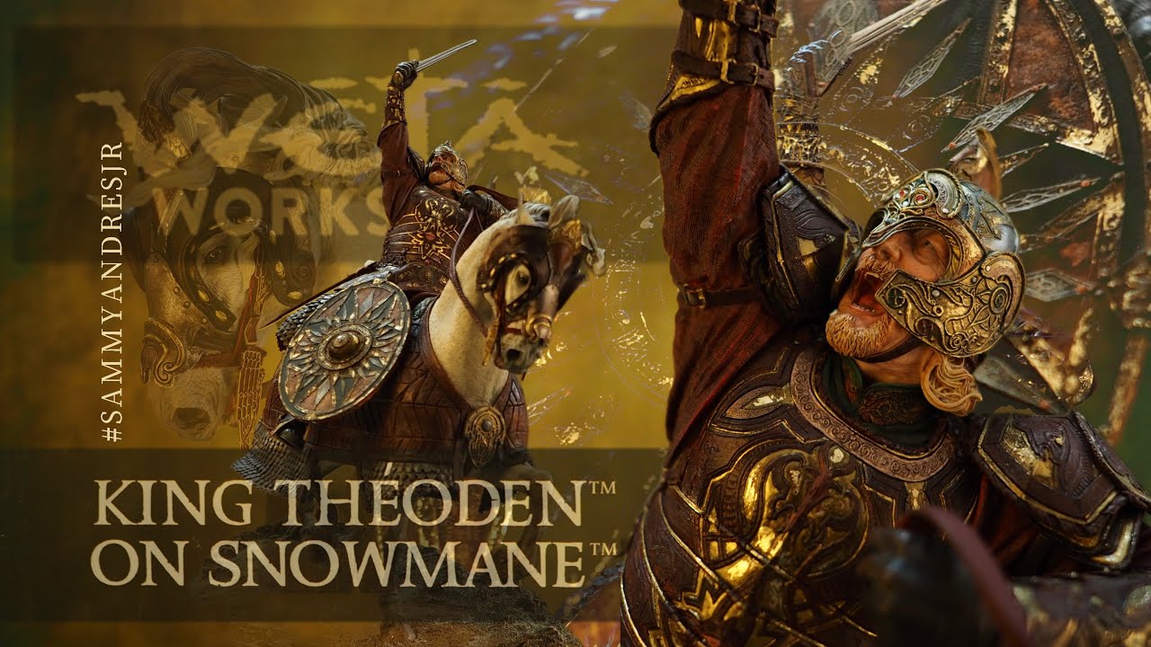 UNBOXING KING THÉODEN ON SNOWMANE Weta Workshop LOTR 1/6 Scale Limited ...