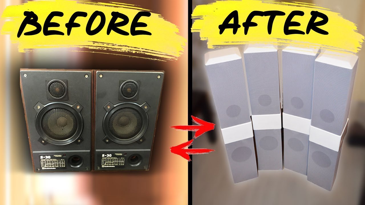 DIY home cinema made out of old speakers - YouTube