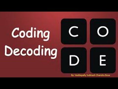 Coding & Decoding (Logical Reasoning) - YouTube