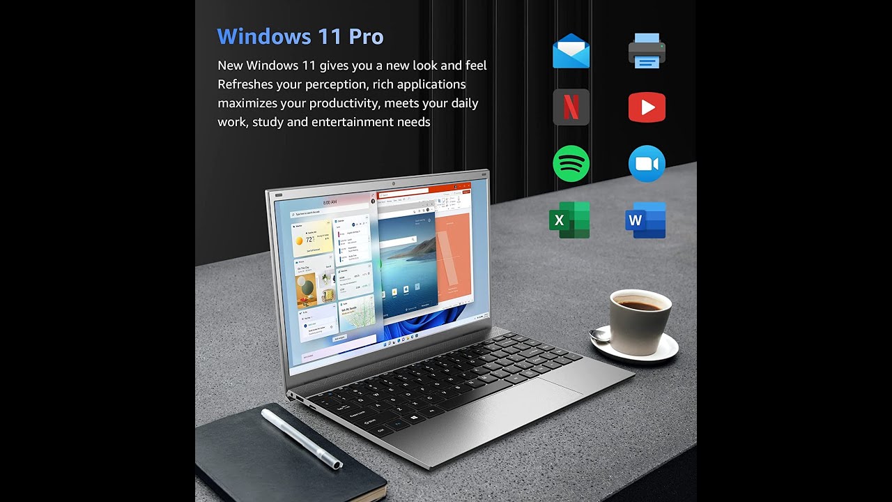 Tulasi Laptop, 12GB RAM 256GB SSD Intel Celeron N4120 Quad-Core Windows ...