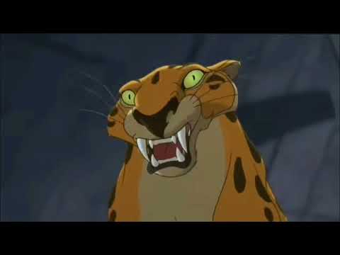 Tarzan and Simba 2. Chased by Sabor.
