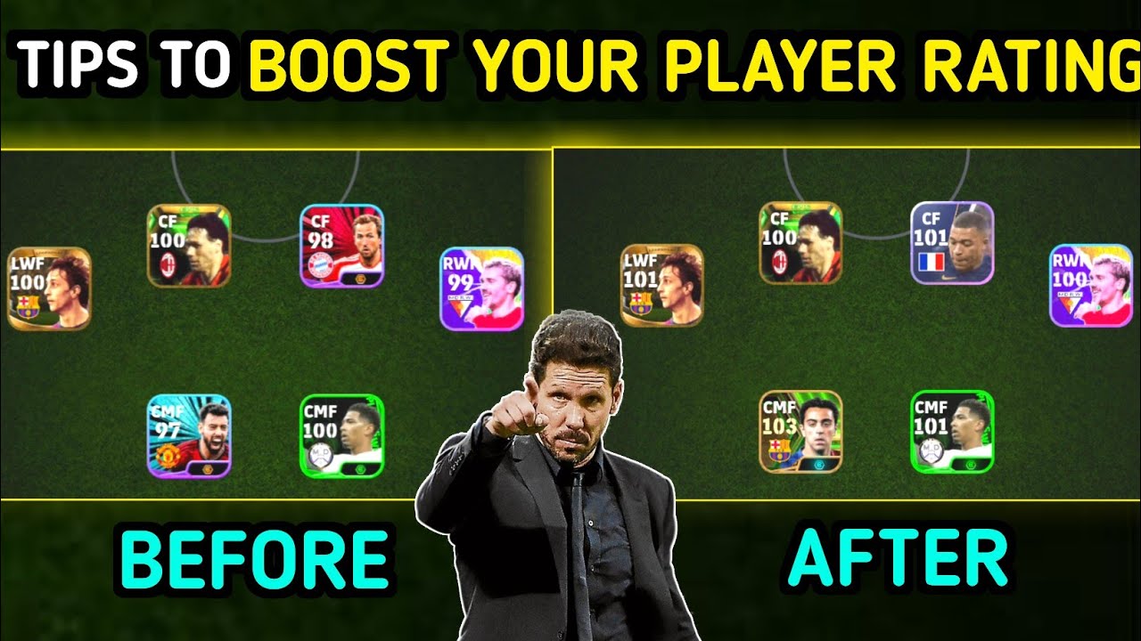 How to boost player rating in efootball | tips to increase player ...