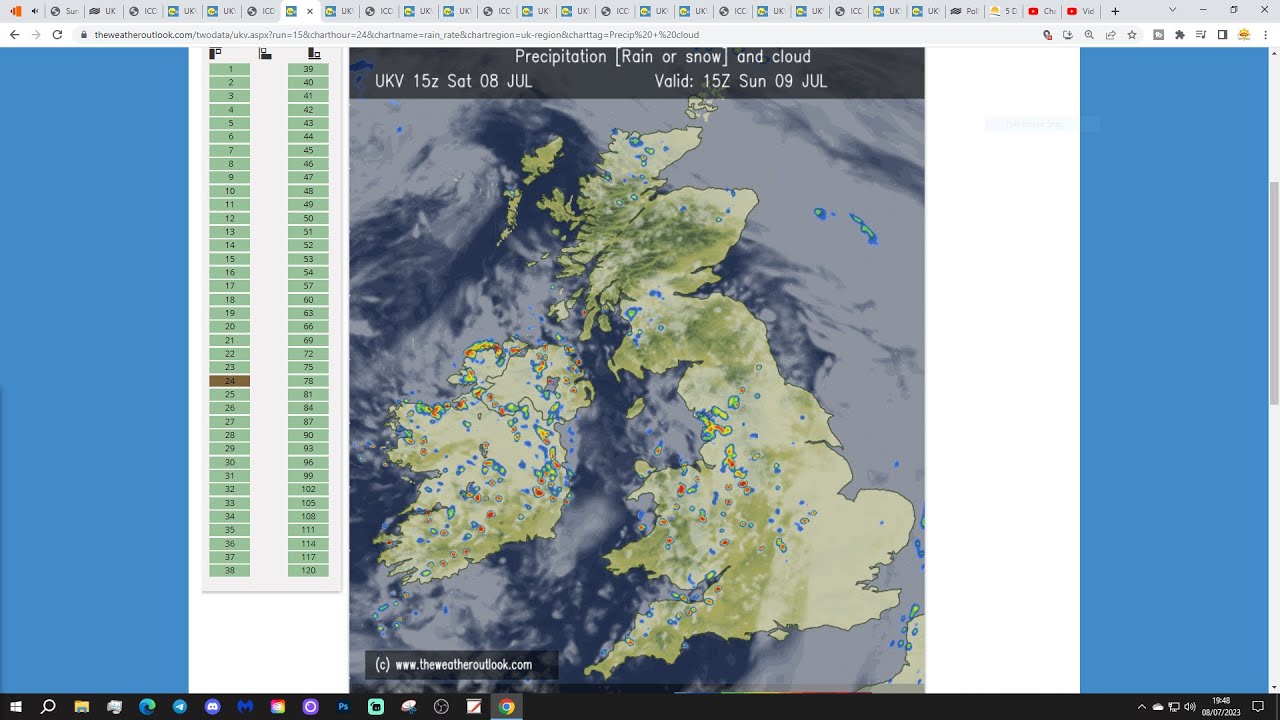 UK Weather Forecast: Sunny Spells And Thundery Showers (Sunday 9th July ...