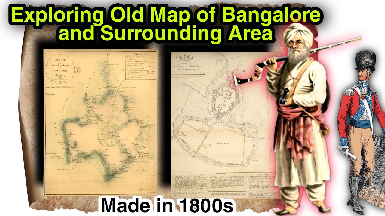 Exploring Old Map of Bangalore Made by Britishers in 1800s - YouTube