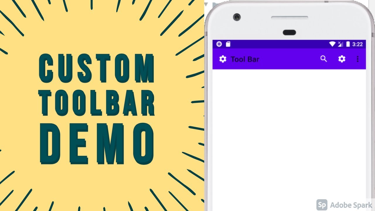 Creating Custom Toolbar in Android Studio| Custom Tool Bar Tutorial ...