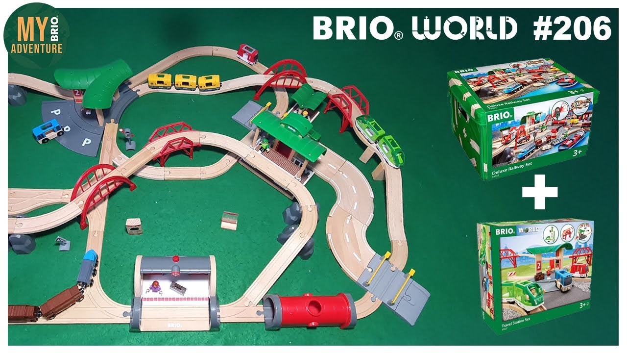BRIO Deluxe Set + Travel Station Set - NEW Layout! [206] - YouTube
