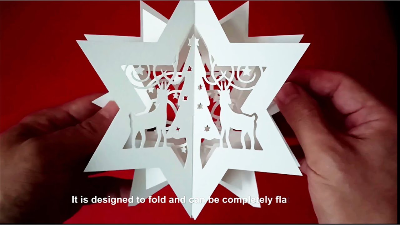 HOW TO MAKE A CHRISTMAS STAR POP-UP CARD? - YouTube