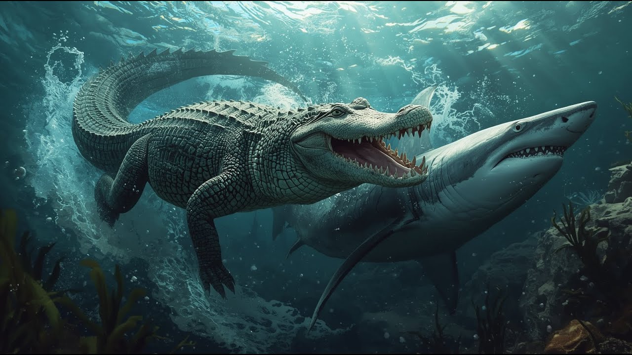 Clash of the Titans: Saltwater Crocodile vs Shark – Who Truly Reigns as ...