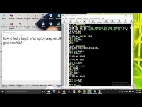 program to input and display a fixed length string in emu8086 - YouTube