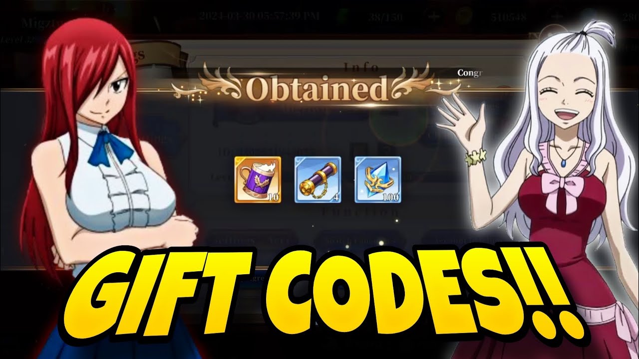 ACTIVE GIFT CODES in Fairy Tail Fierce Fight - YouTube