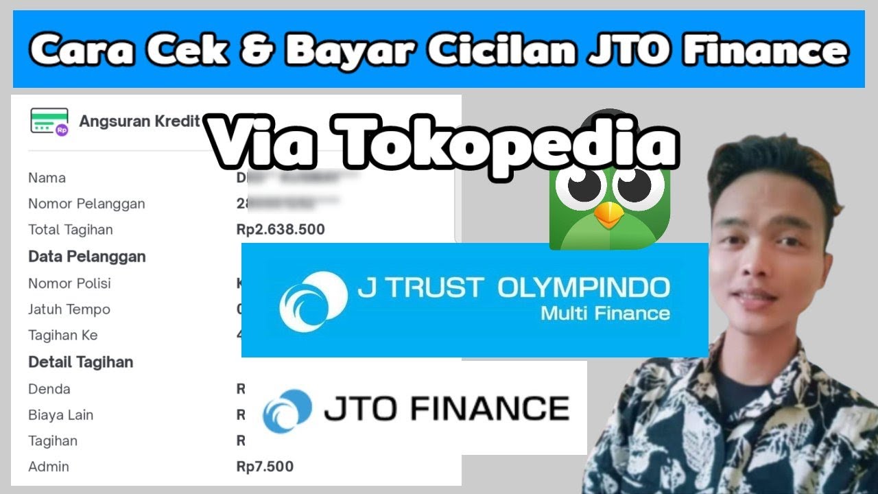 Cara Cek & Bayar Pinjaman JTO Finance Via Tokopedia ( JTrust Olympindo Multi Finance ) - YouTube