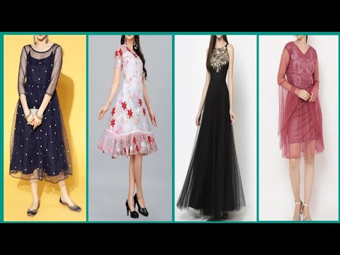 Fancy designer net dress | Stylish net dress designs #net #dress # ...