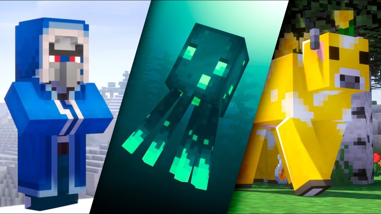 Mobs 1.17 ¿Cuál merece la pena? 🧊 Iceologer, 🌻 Moobloom o 🐙 Glowsquid ...