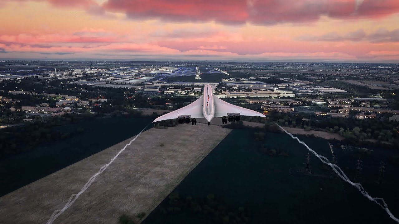 Concorde landing at Charles de Gaulle Airport - YouTube
