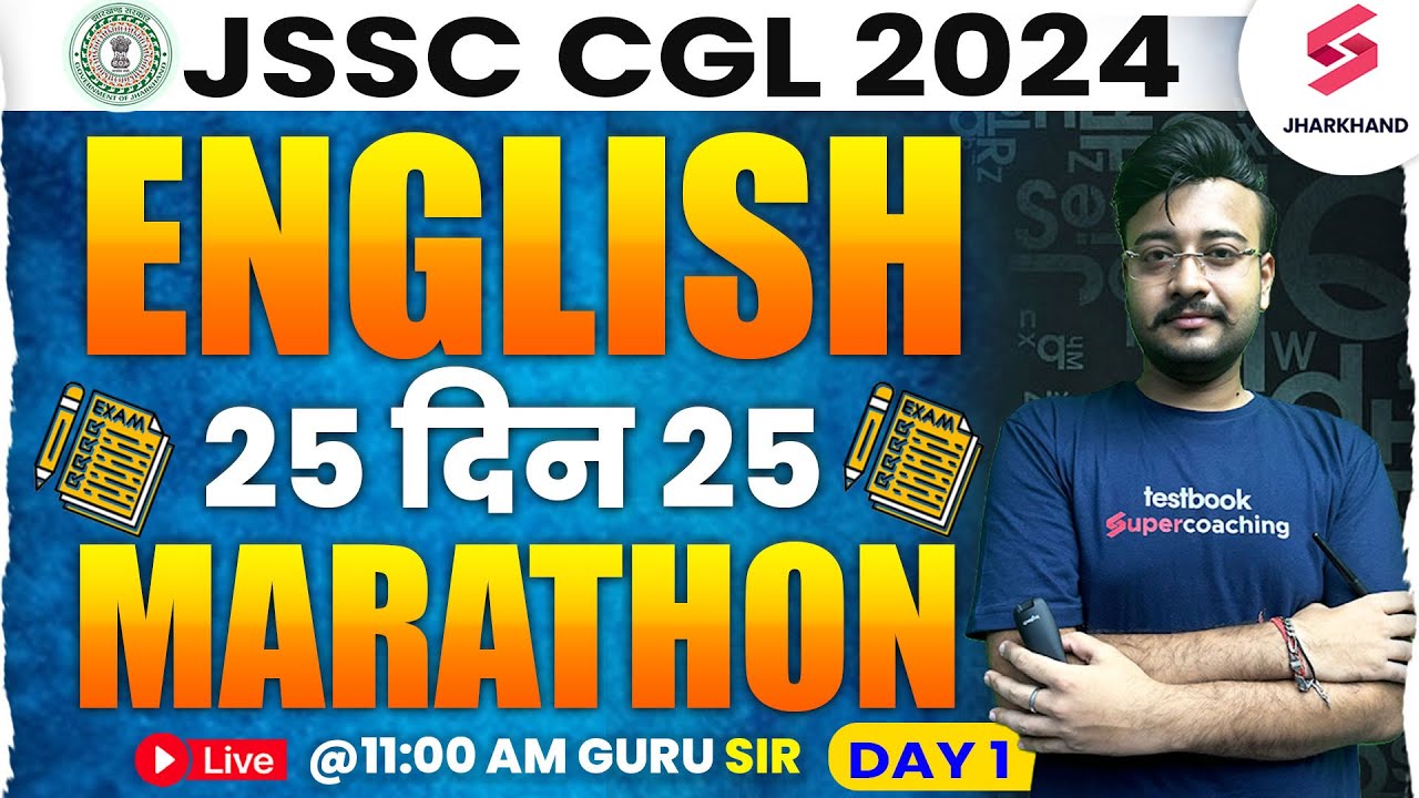 JSSC CGL 2024 Complete English Marathon Class | English For JSSC CGL ...