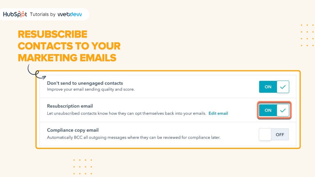 How to resubscribe contacts to your marketing emails in HubSpot - YouTube