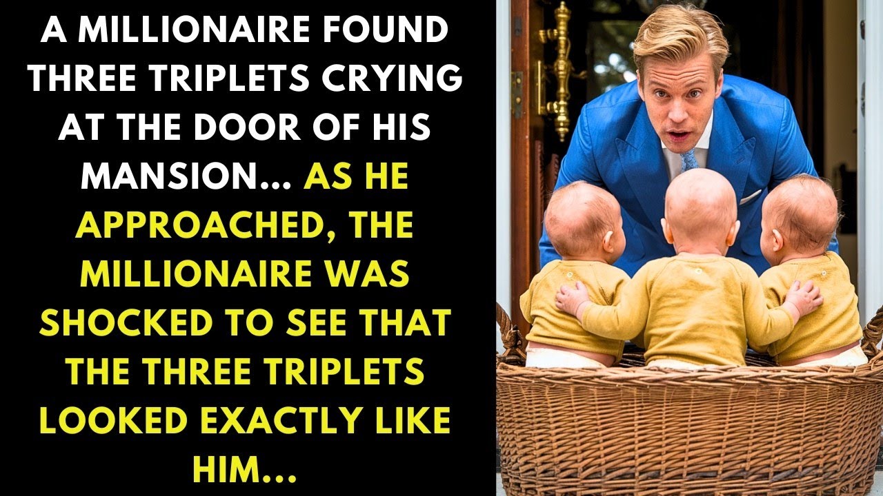 Millionaire Found Triplets Crying at His Door… What Happened Next Was ...