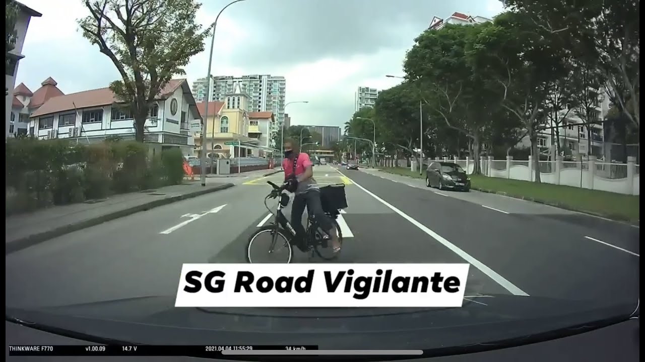 4apr20212 cyclists recklessly riding against traffic & swerving - YouTube