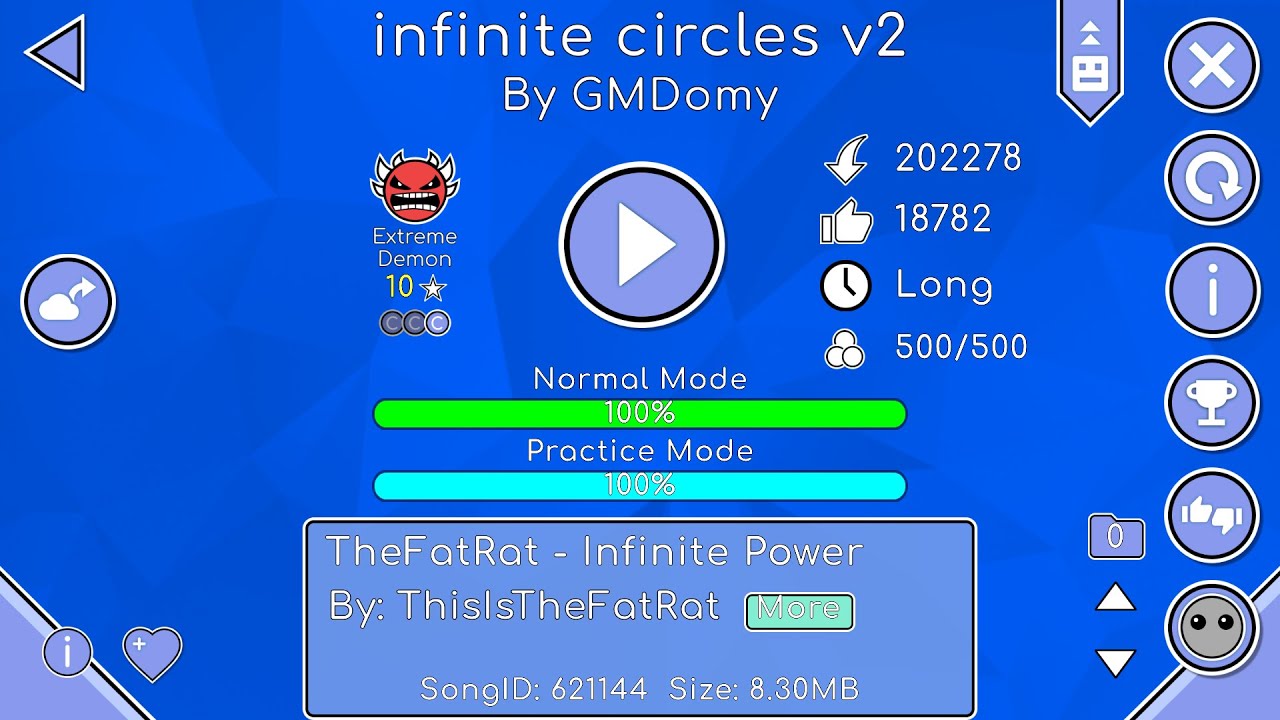 "ver.19" Infinite Circles v2 (GMDomy) [Geometry Dash] - YouTube