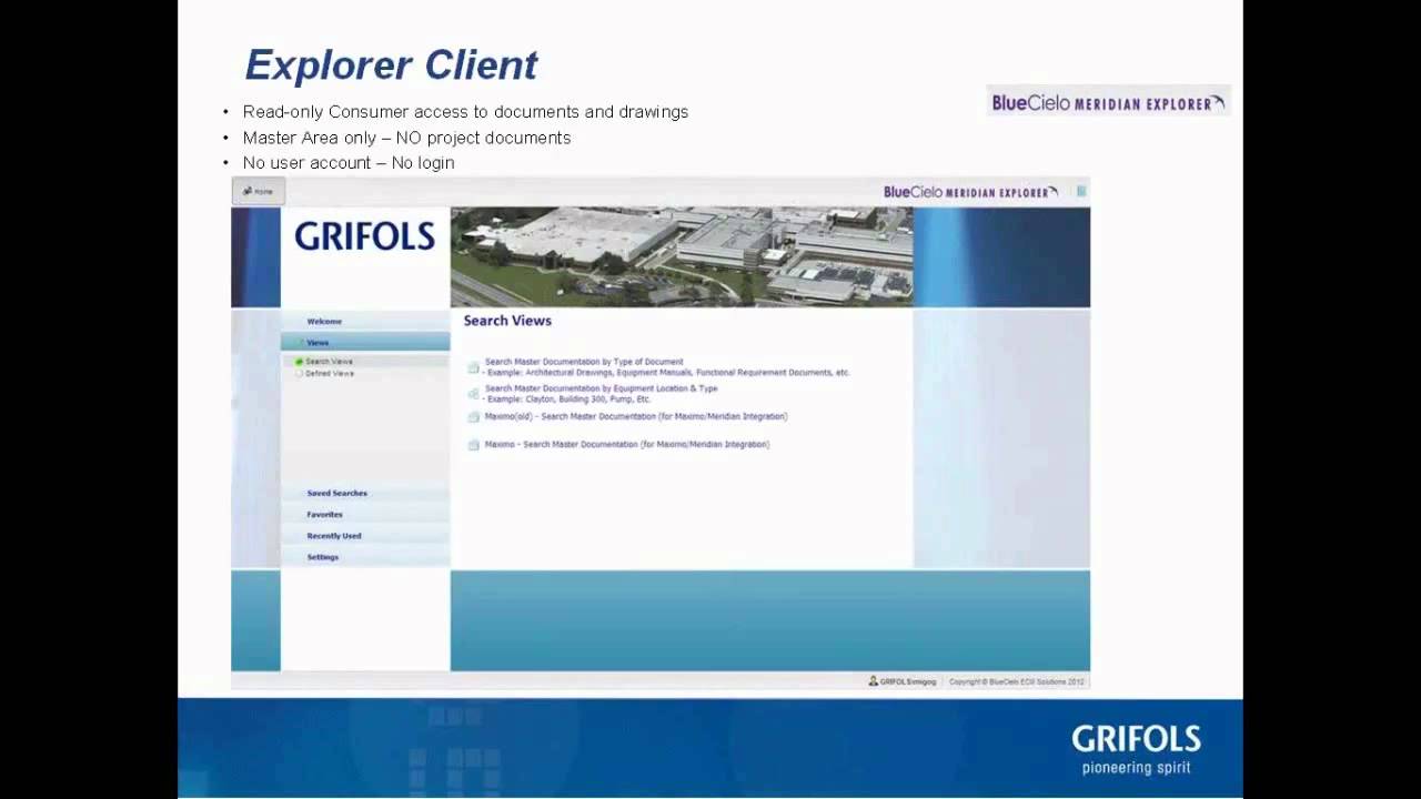 Como a Grifols utiliza BlueCielo Meridian Explorer - YouTube