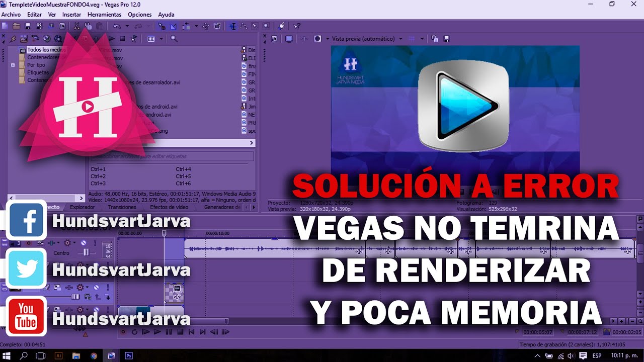 ERROR DE VEGAS PRO AL RENDERIZAR | VEGAS SE QUEDA TRABADO ...