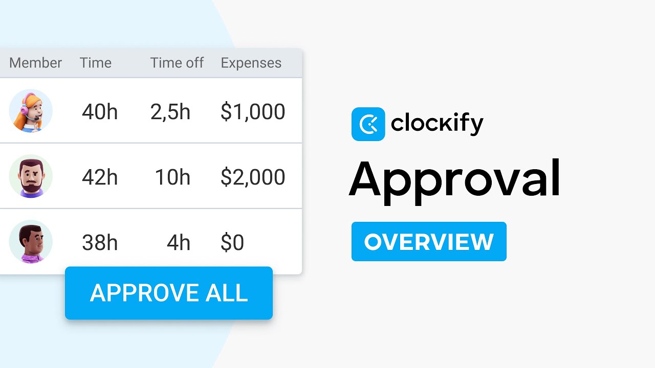 Approval | Clockify Features - YouTube
